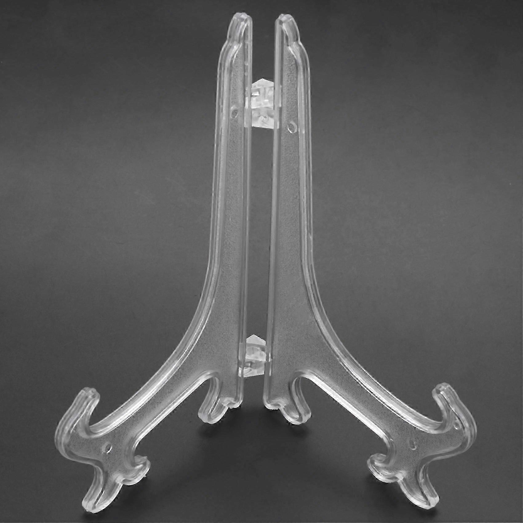 3X Transparent 7 Inch Display Easel Stand Plate Bowl Picture Frame ...