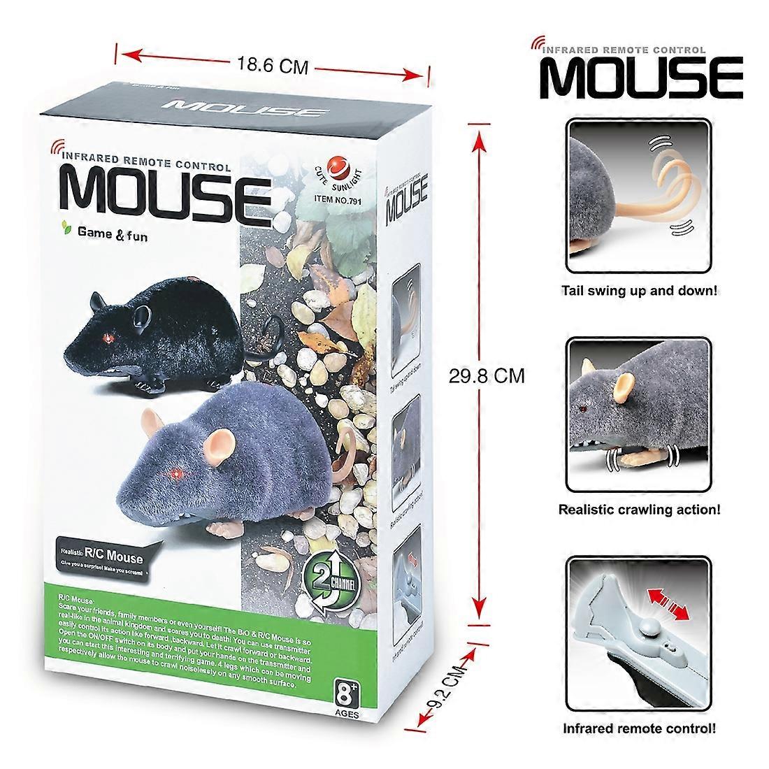 Remote Control Infrared Realistic RC Mouse Toy, Random Color Delivery ...