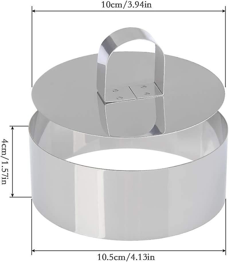 Set Of 4 - Round Stainless Steel Small Cake Rings, Mousse And Pastry ...