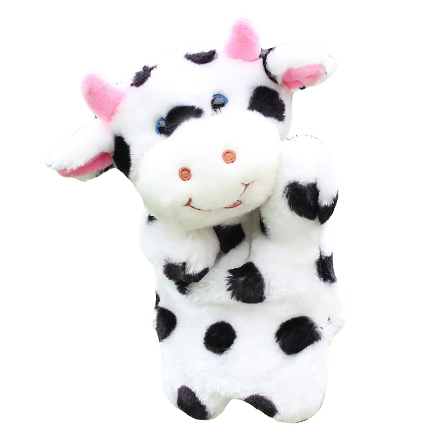 Cartoon Lovely Mini Plush Cow Ox Bull Animal Hand Puppet Kids ...