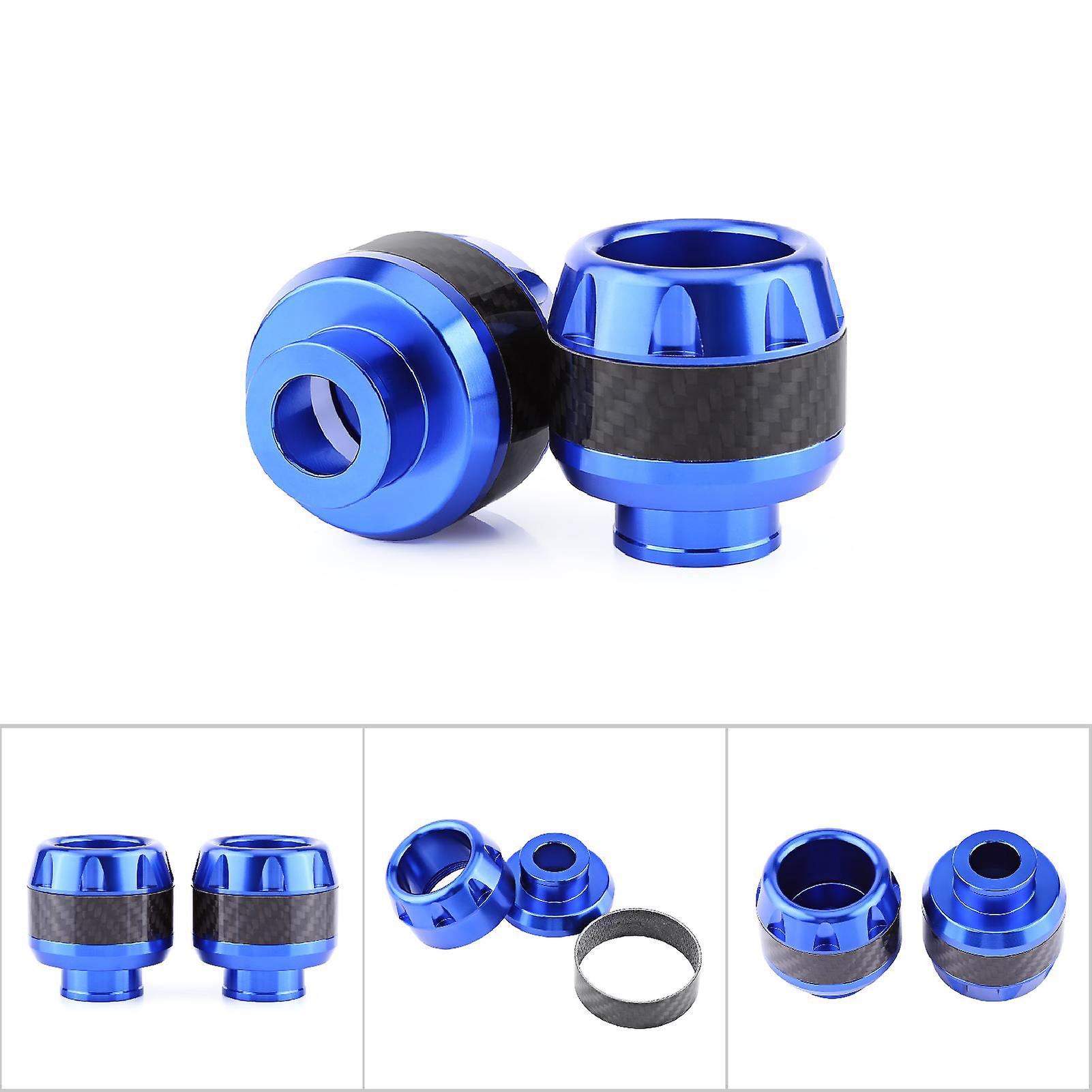 Motorcycle Front Fork Crash Protection Cups Carbon Fibre Anti-Fall Pair ...