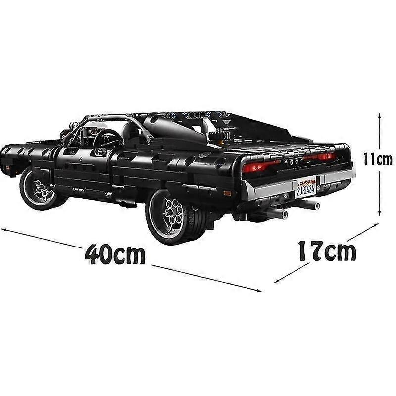 Hot Moc Bricks Tech Car Series Doms Dodged Charger 42111 Model Building ...