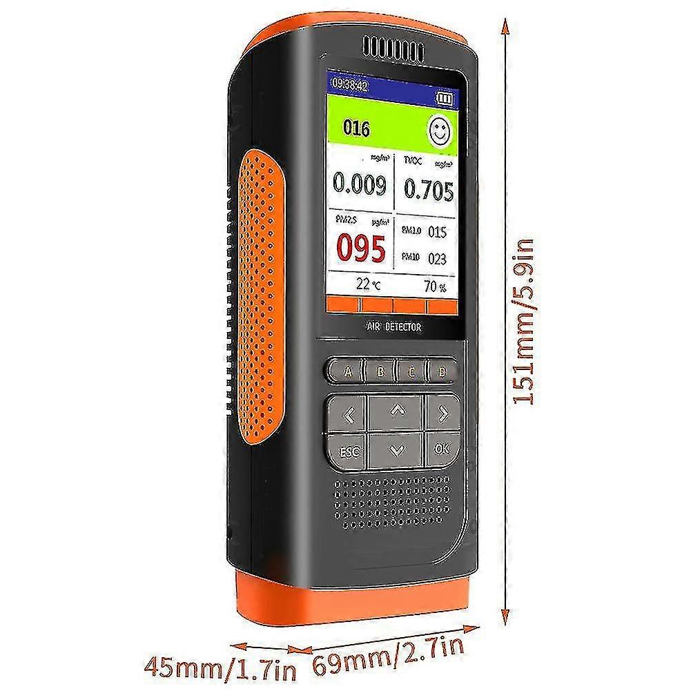 Formaldehyde Detector Air Quality Monitor Pm 2.5 Portable Display Air ...