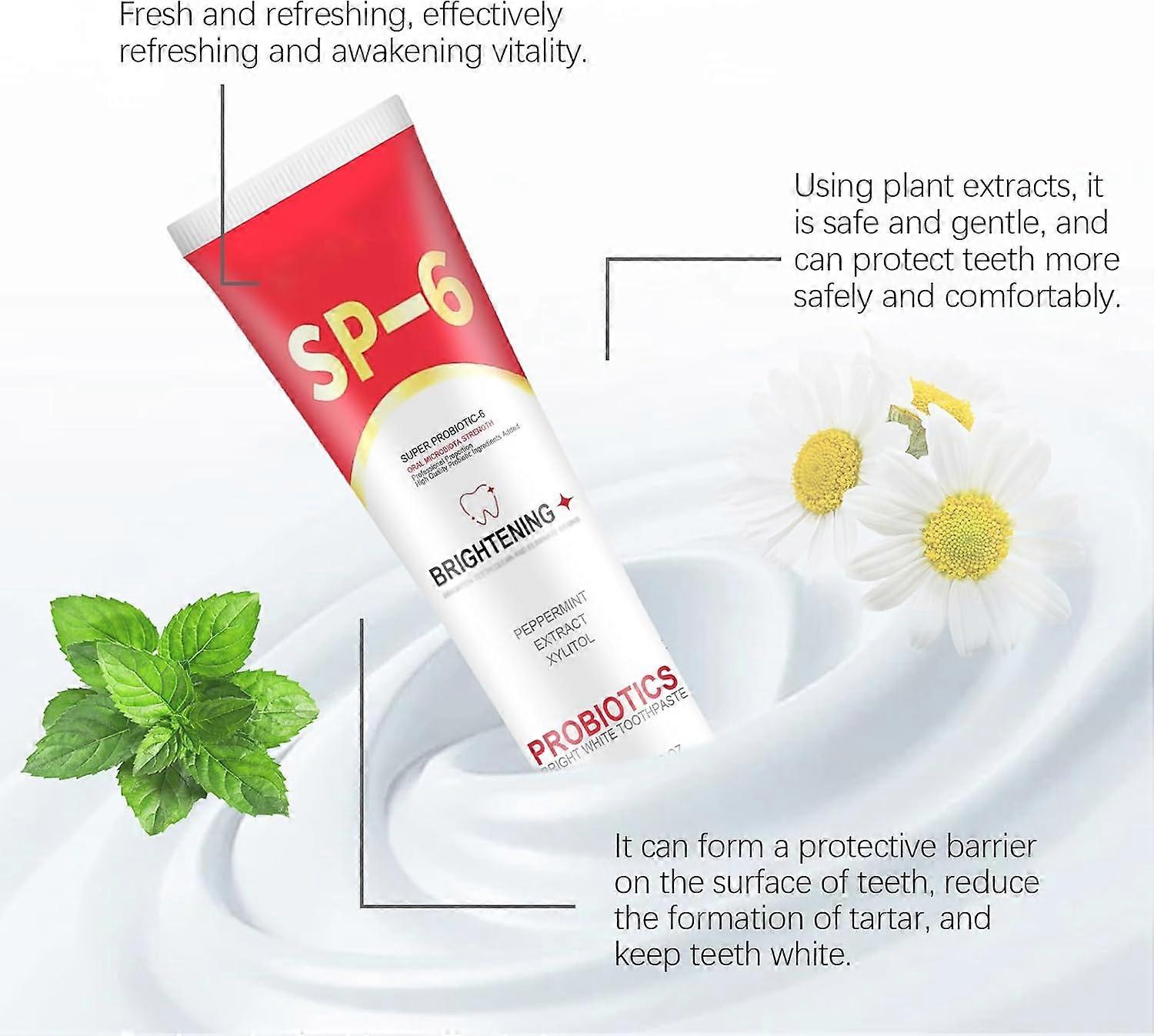 3PCS SP-6 Probiotic Toothpaste,Sp-6 Toothpaste Whitening | Fruugo UK