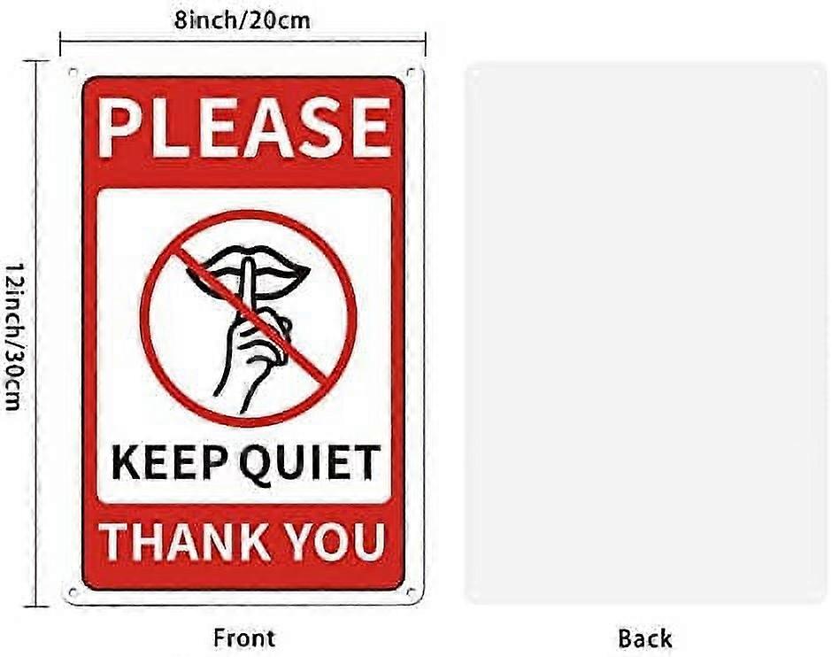 Please Keep Quiet Sign 8x12 inches 35 Mil Aluminum Quiet Please Metal ...