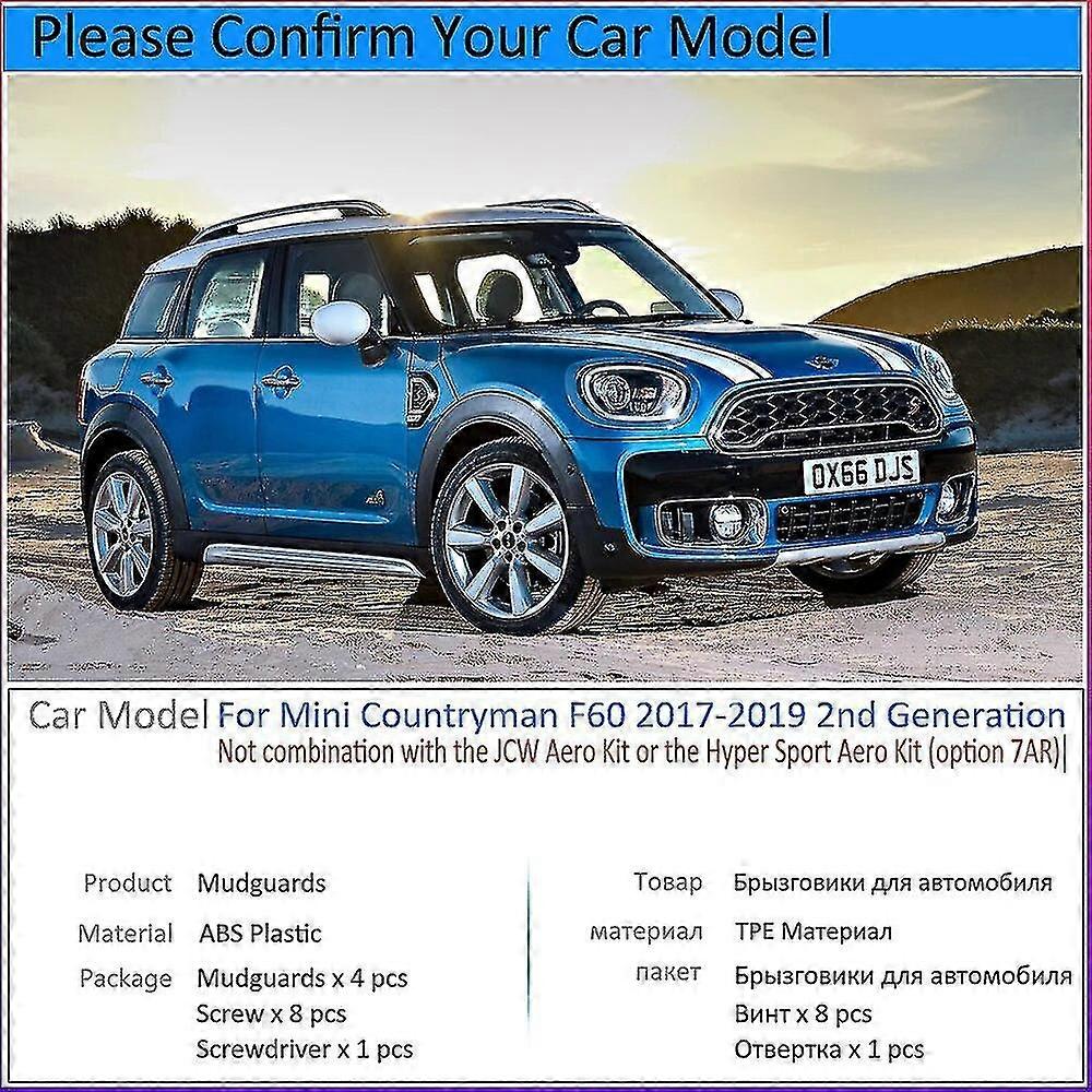 For Mini Countryman Mudguards Mudflaps Auto Replacement Parts | Fruugo UK