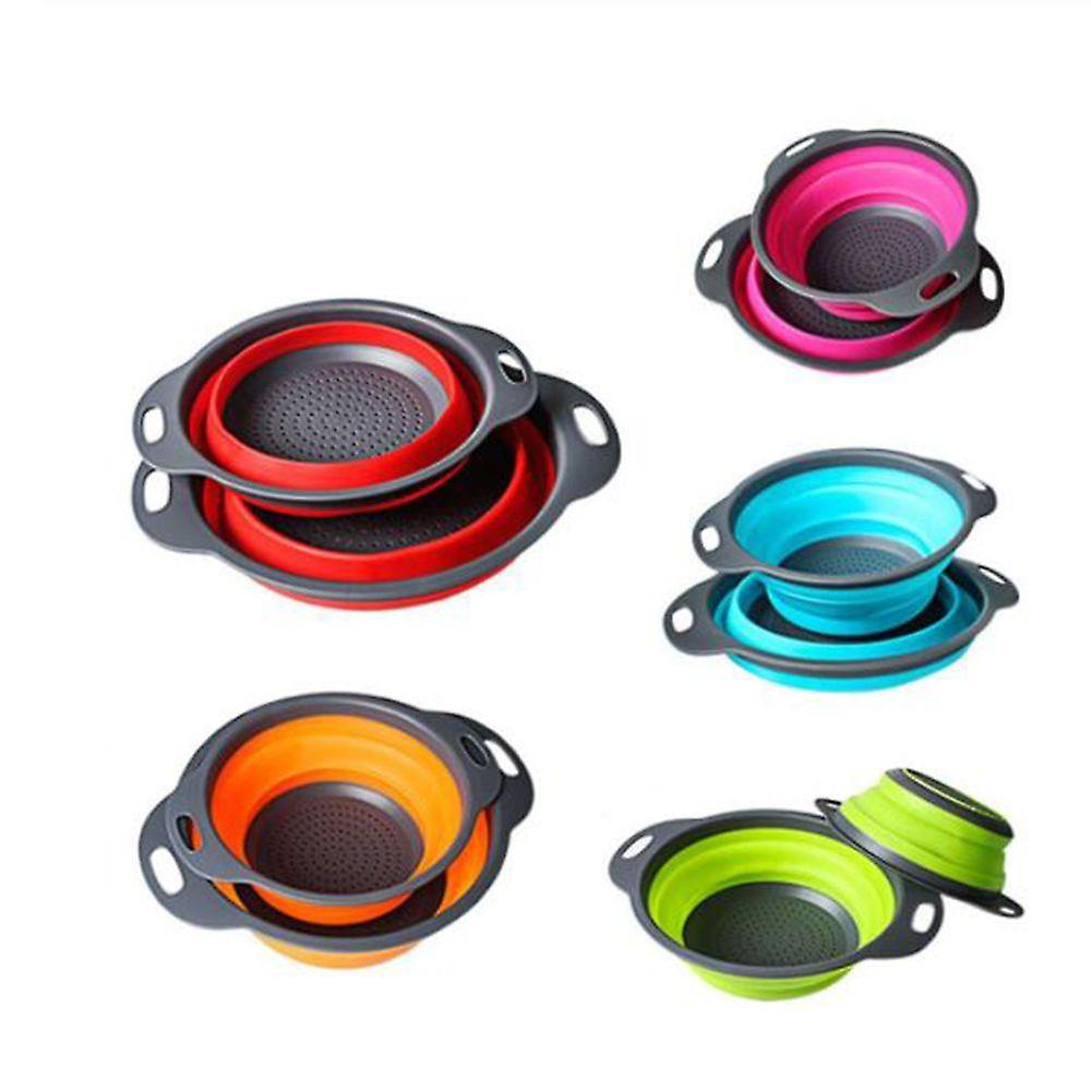 1st stor silikon vikning durkslag skål vikbar fruktkorg sil utomhus ...