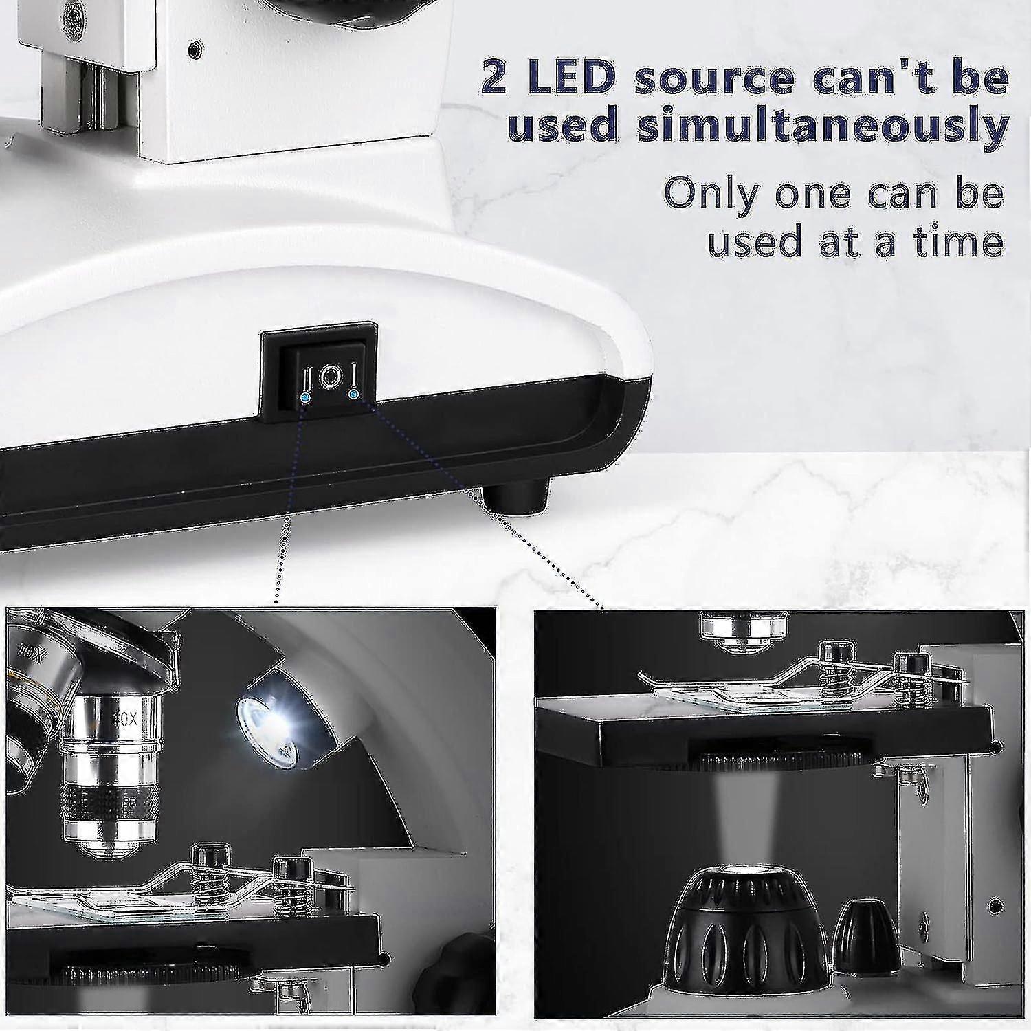 40x-1000x Microscope For Laboratories And Students, Compound Monocular ...