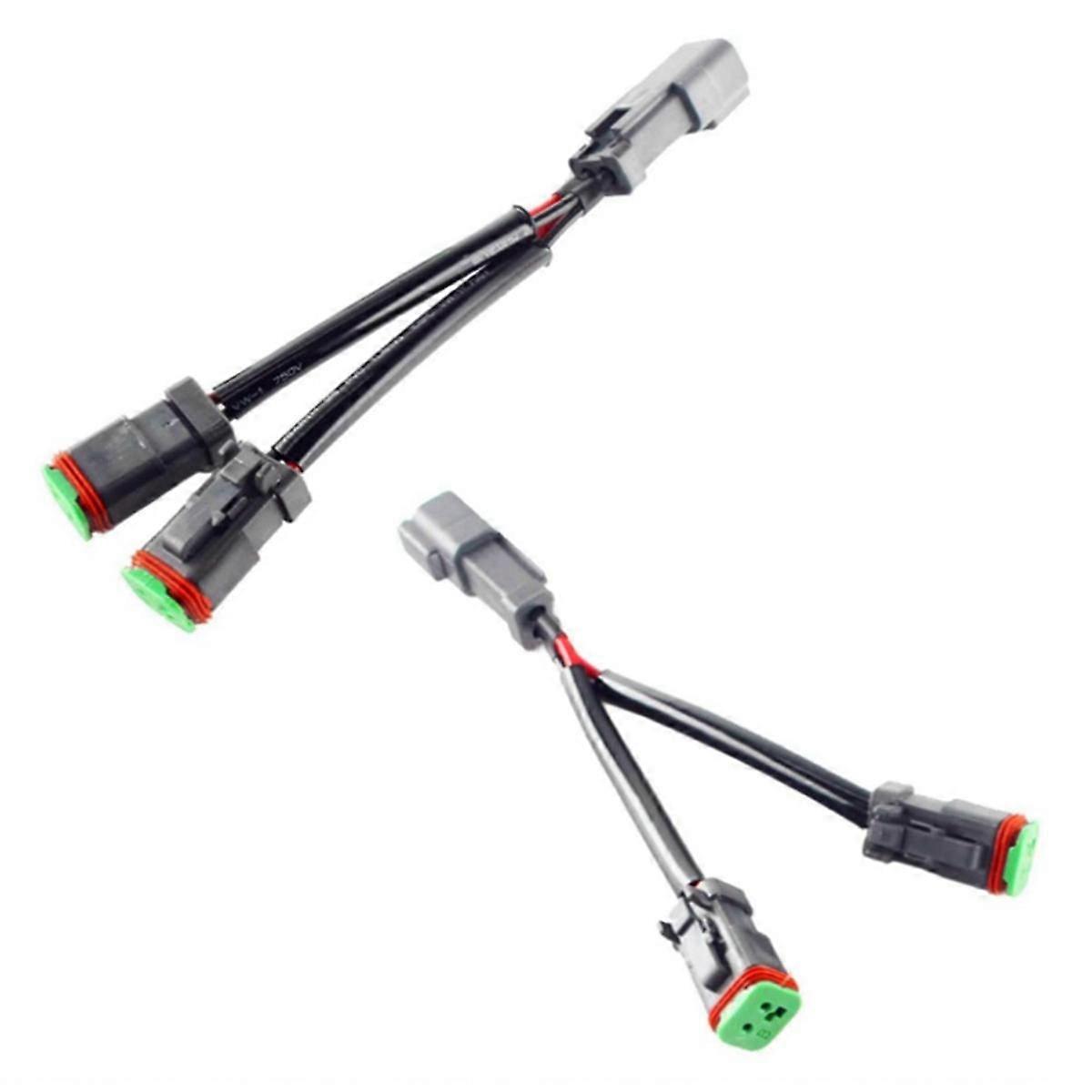 Y Type Leads Deutsch DT DTP 2 Pin Socket Adapter for LED Pod Work Light ...