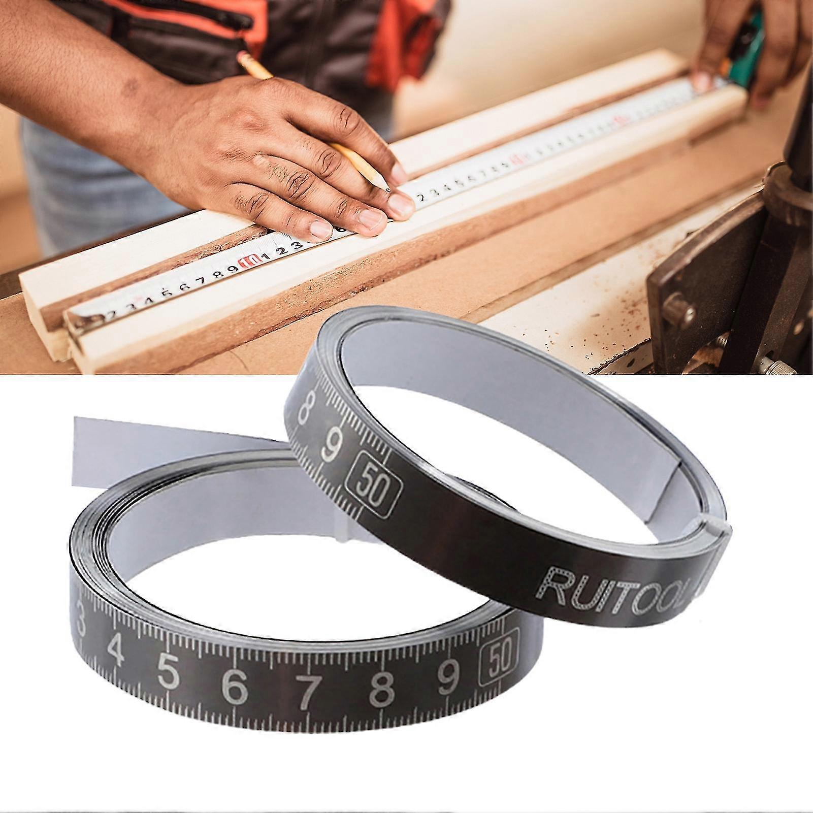 Self-adhesive Stainless Steel Measure Tape Ruler Sticker For Carpentry ...