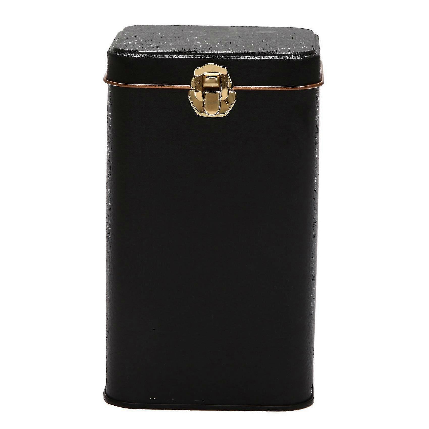 3x Metal Tea Cans High-grade Lock Tinplate Coffee Candy Storage Box Tin ...