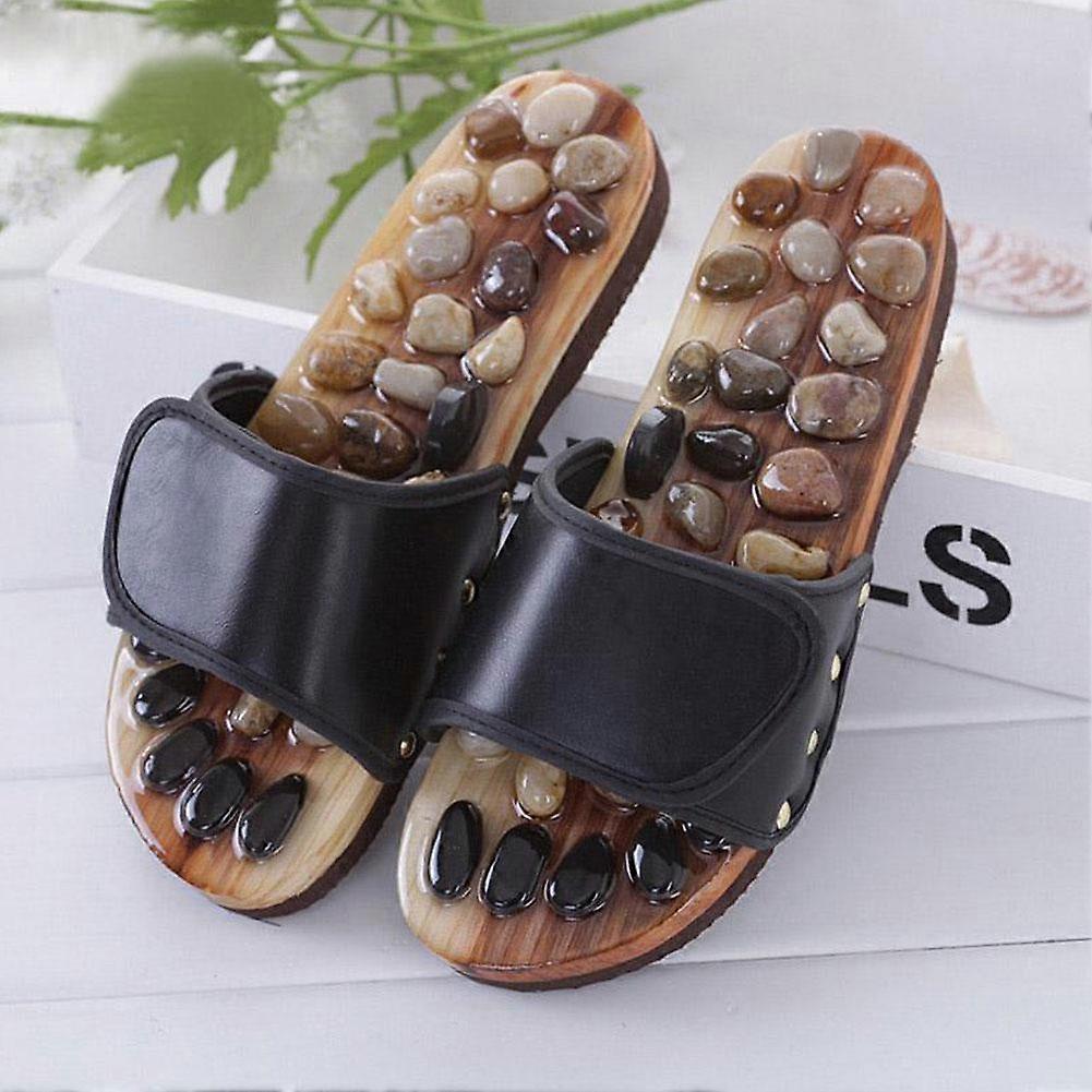 Acupressure Massage Slippers with Natural Stone Therapeutic Sandals ...