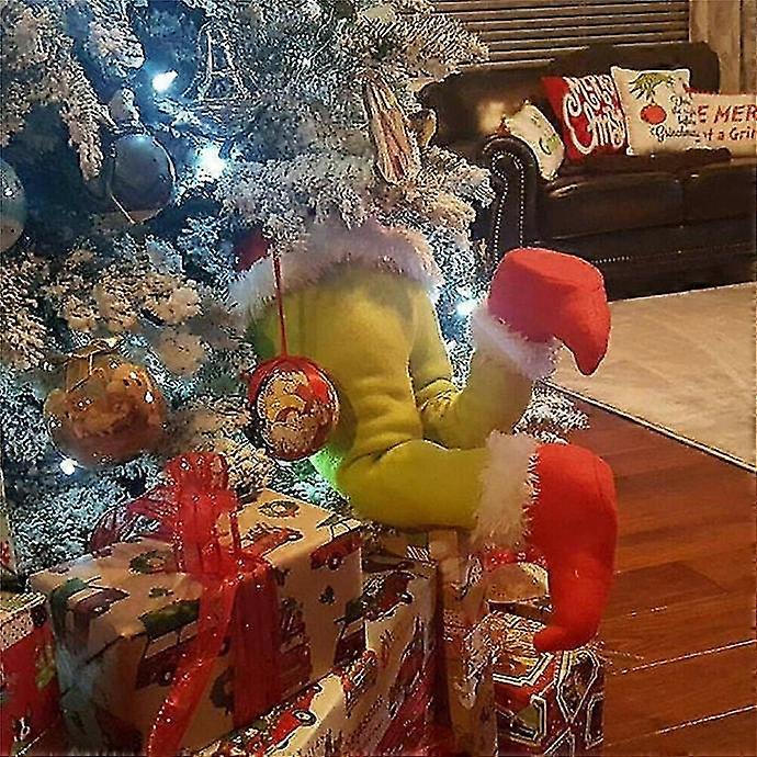 How the Grinch Stole Christmas Tree Wreath Plush Legs Decoration Party ...