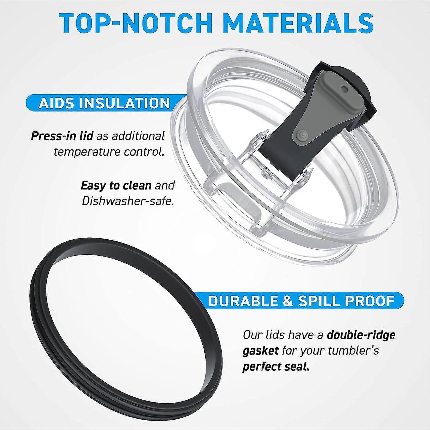 30 OZ - 2 Yeti Lids 30 oz Replacement Lid - 3.7 Inch Diameter -Spill ...