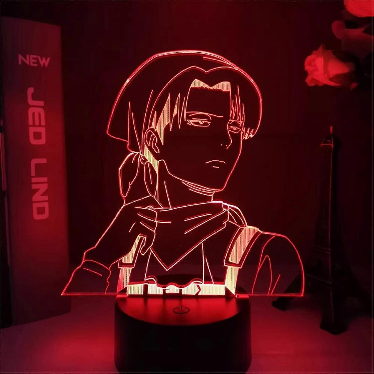Levi Ackerman Acrylic 3D Lamp for Home Room Decor Light Child Gift Levi ...
