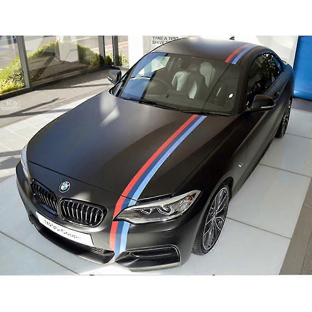 118x6 Bmw M-colored Vinyl Stripe Car Hood Decal Sticker For Grille ...