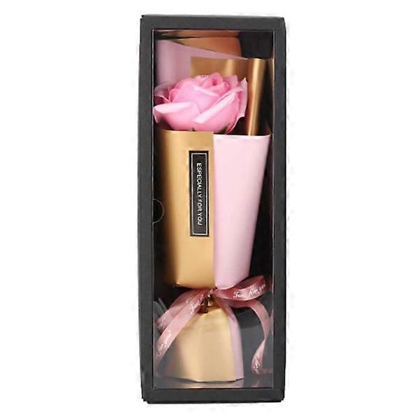 Eternal Rose in Gift Packaging - Artificial Rose in Bouquet Pink pink ...