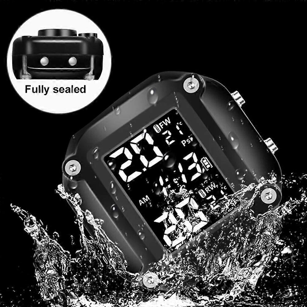 Motor Vehicle Sensors Wireless LCD Display Motorcycle TPMS Tyre ...