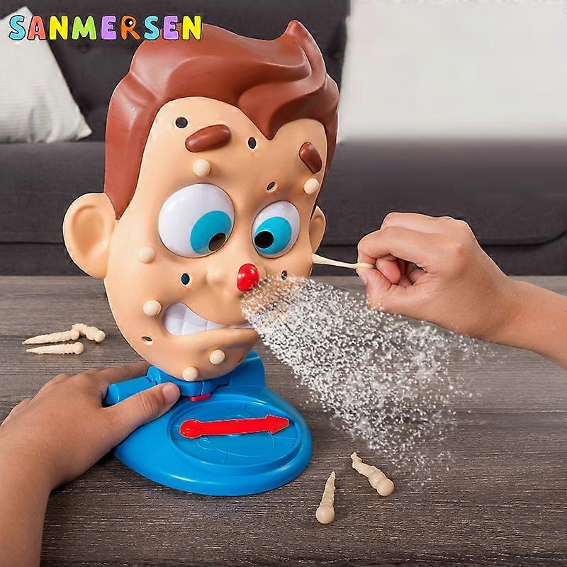 Family Party Simulate Face Squeeze Acne Toy Water Spray Popping Pimple ...