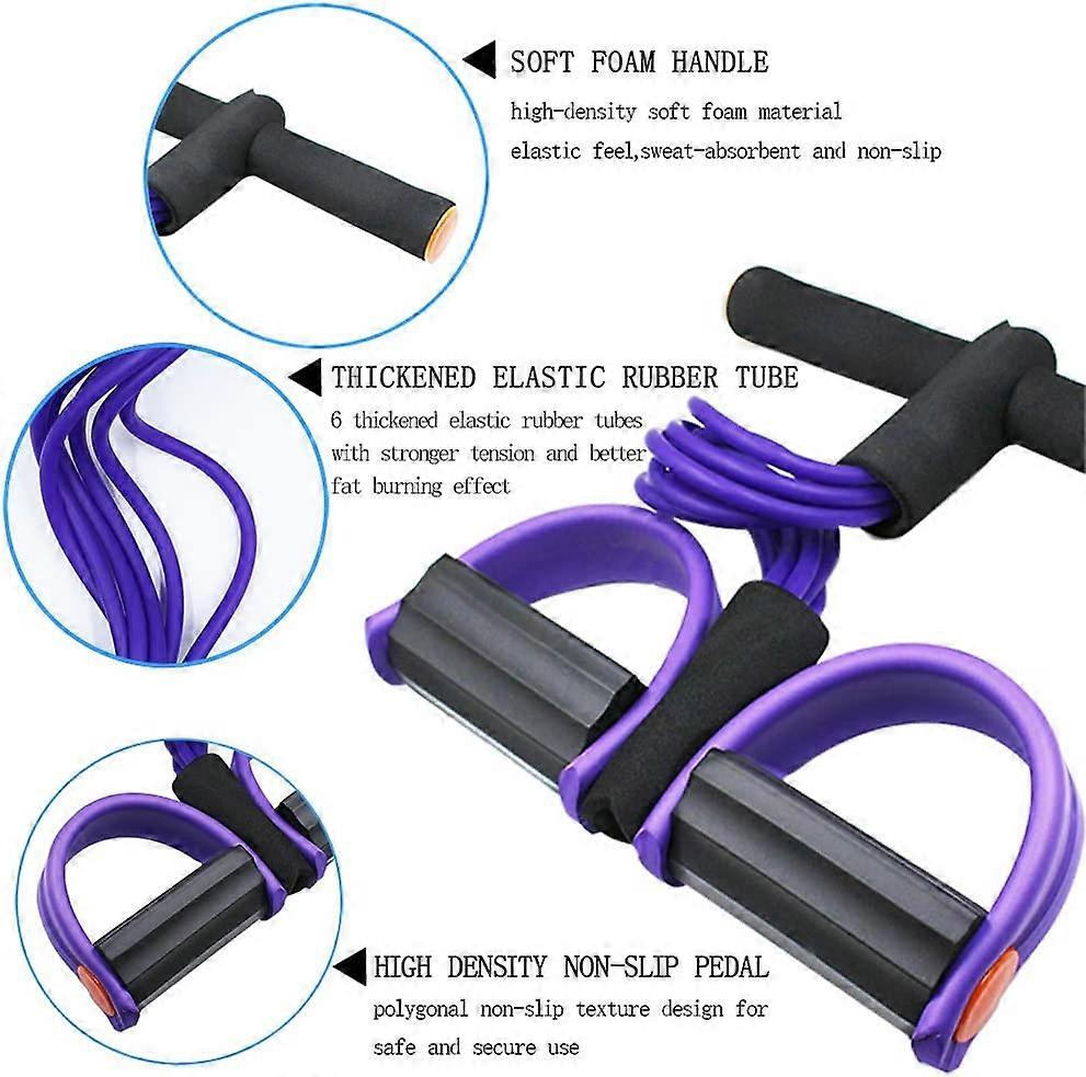 Multifunction Tension Rope, 4-Tube Elastic Yoga Pedal Puller Resistance ...