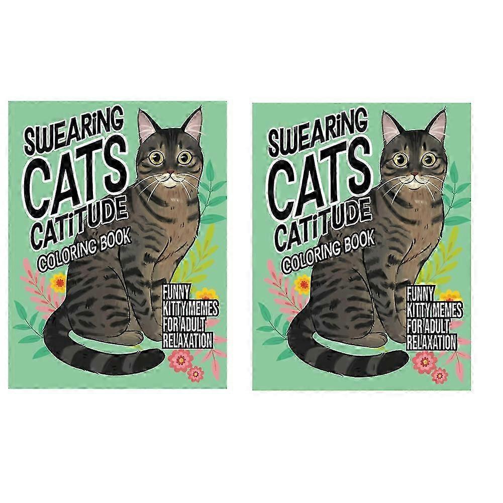 Swearing Cats Cat Coloring Book Drawing Handmade Coloring Drawing ...