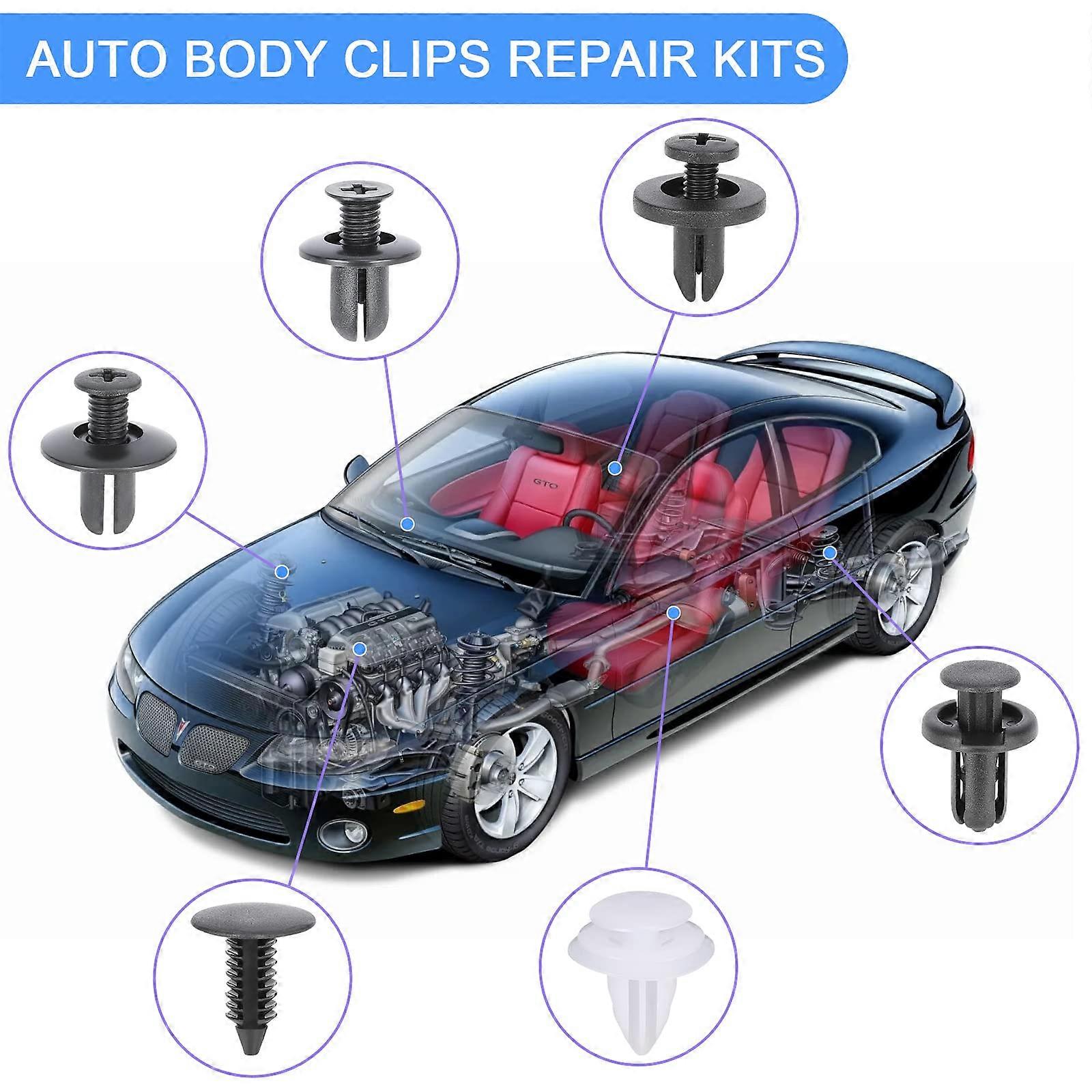 Plastic Rivet Clips, 100 Pieces Universal Car Clips, Plastic Rivet ...