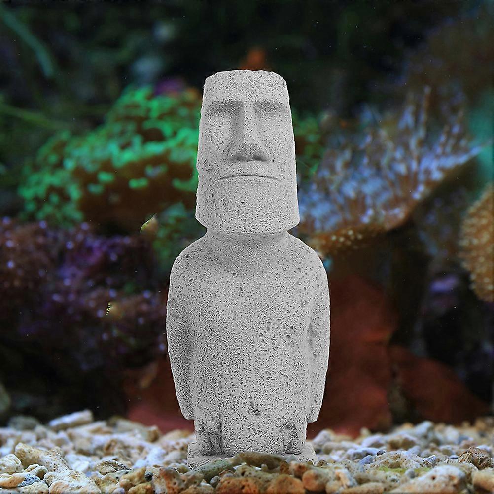 Miniature Moai Statue Home Decor Aquarium Landscaping Stone Craft ...