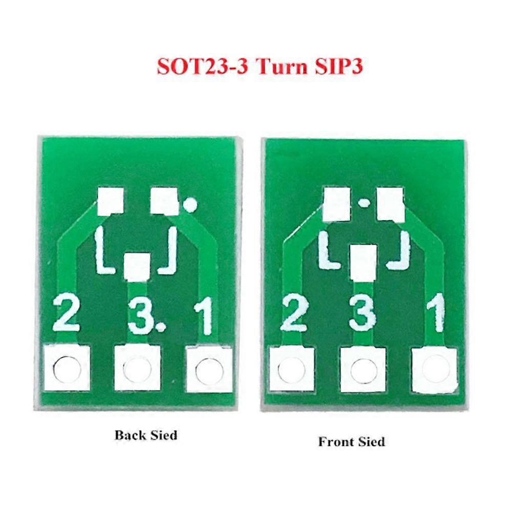 10Pcs SOT23 SOT23-3 Turn SIP3 Double-Side SMD Turn DIP SIP3 Adapter ...