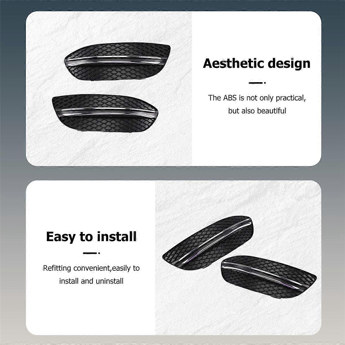 Front Bumper Grille Fog Light Cover & Chrome Trims for C Class W205 ...