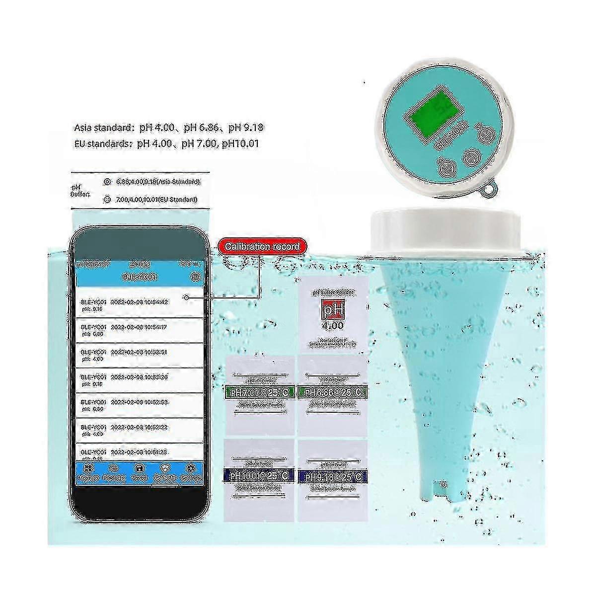 6 In 1 Water Quality Detector Ph Ec Tds Orp Temperature Chlorine ...