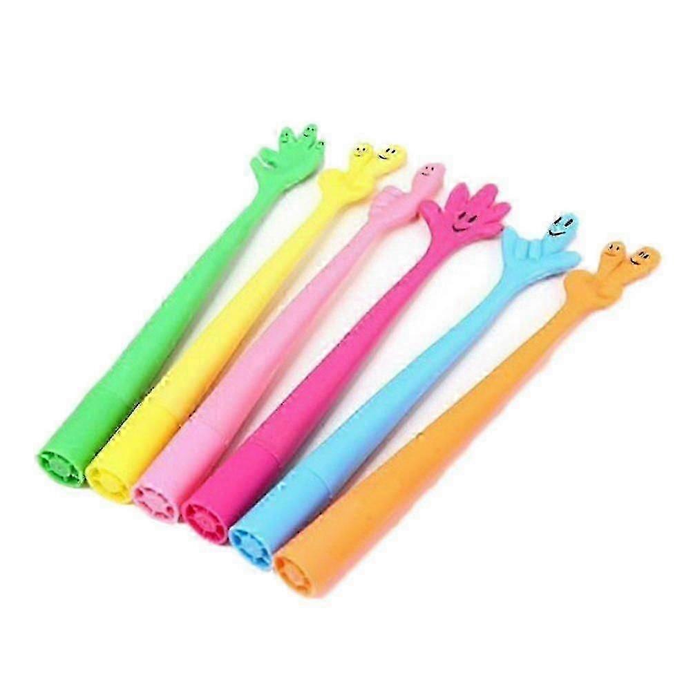 6pcs Creative Cartoon Ballpoint Pen Bendable Finger Gesture Pen | Fruugo UK