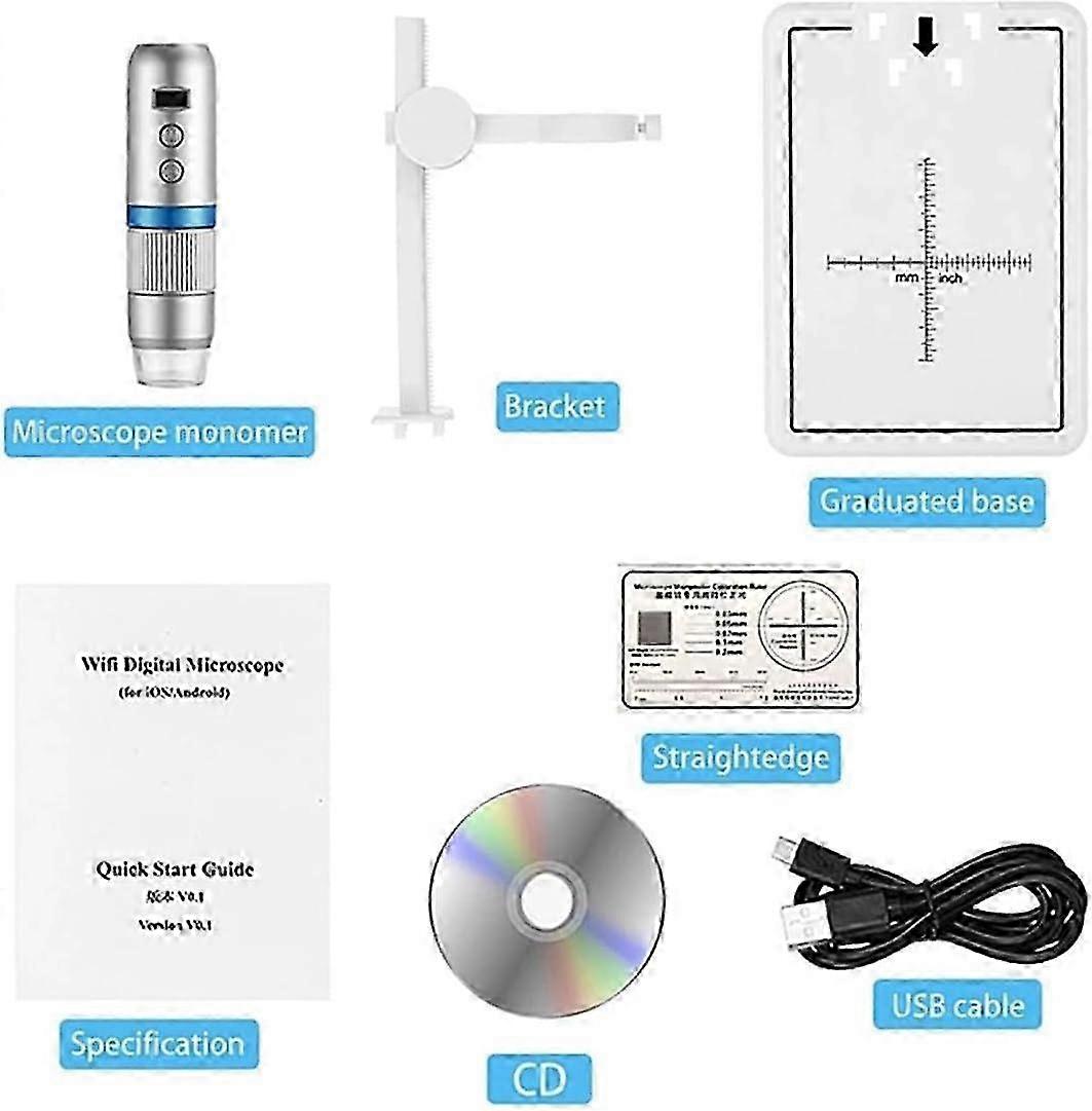 2026 Microscope Digital Microscope 1000X USB Microscopes Camera with 8 ...