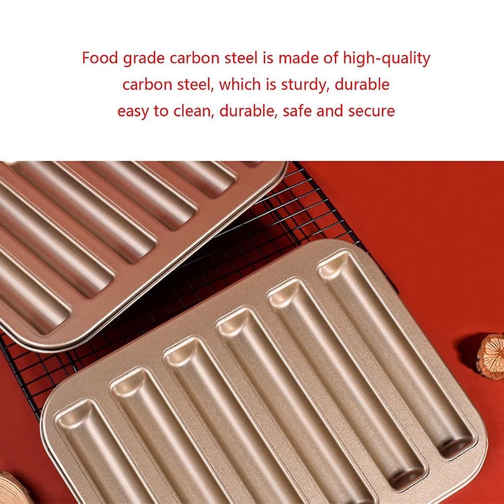 Carbon Steel Cake Bread Mold Financier Cake Baking Pan 6-Cavity Muffin ...
