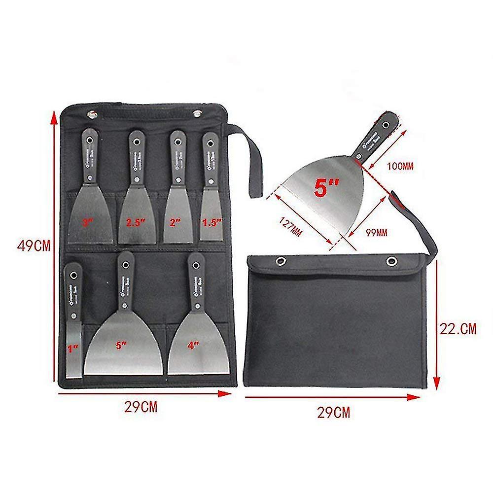 7 Pieces Scrapers and Putty Knives Set, Wall Painting Plastering ...