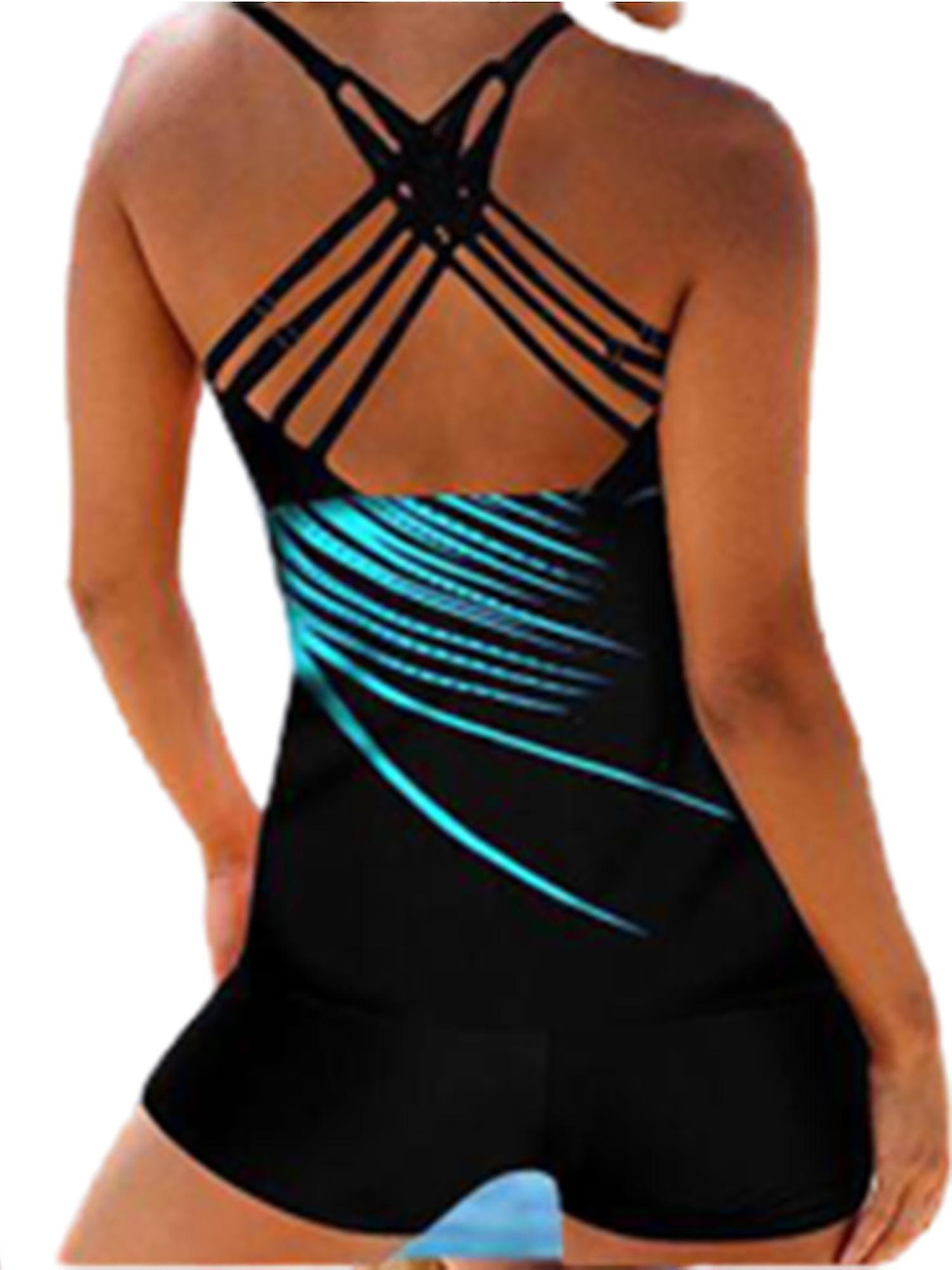 Criss Cross Back Tankini Bathing Suits For Women 2 Piece | Fruugo UK