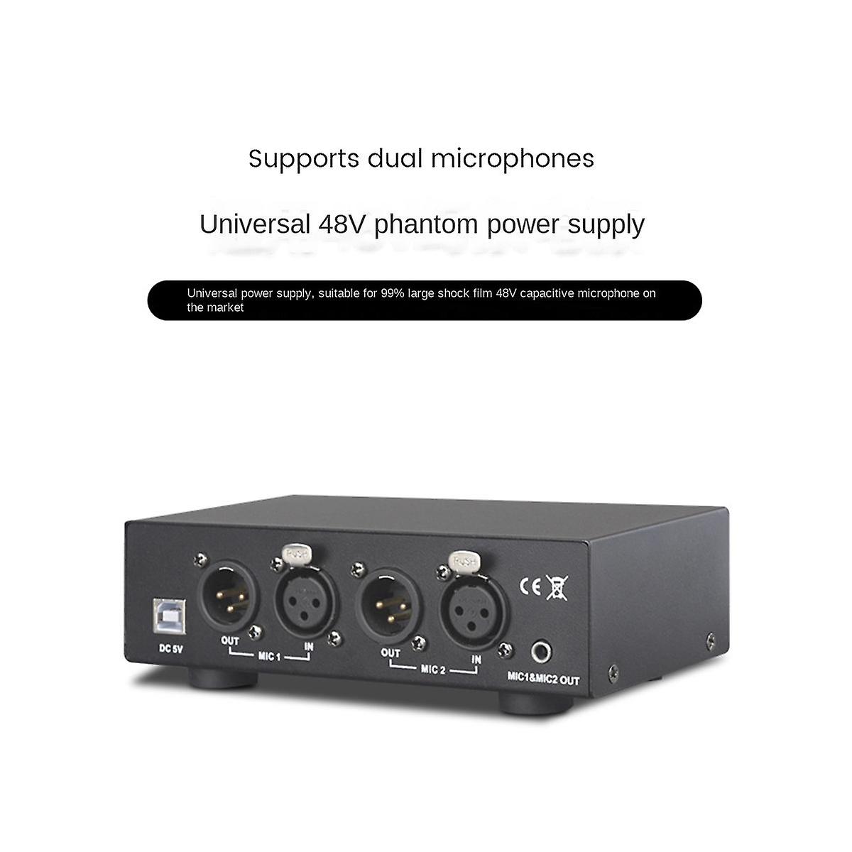 48v Usb Dual Mixed Output Phantom Power Supply For Condenser ...
