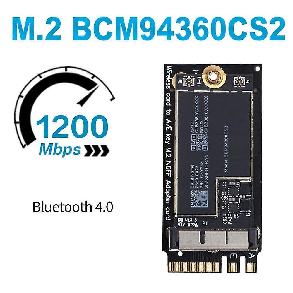 M.2 WiFi Adapter BCM94360CS2 To NGFF (M.2) Key A/E Adapter Card For Mac ...