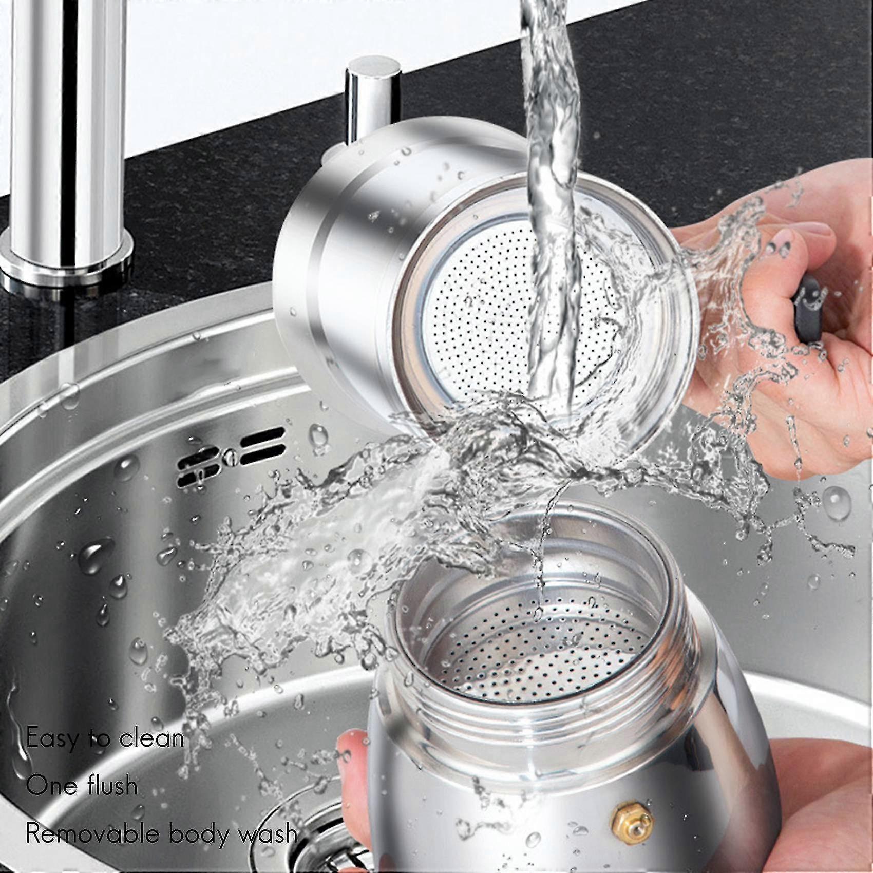 Moka Pot, 4 Cup Stovetop Espresso Maker -Cuban Coffee Percolator ...