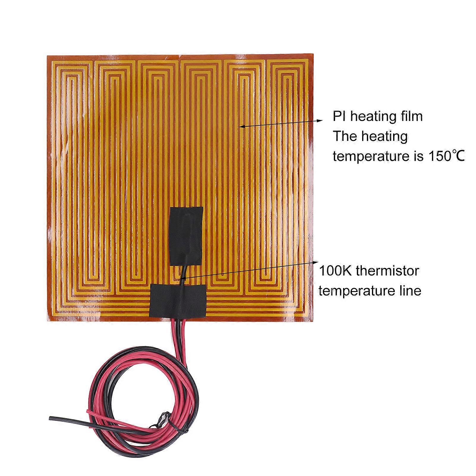 PI Heating Elements Film Flexible 150 7.9 X 7.9in Adhesive Heater Plate ...