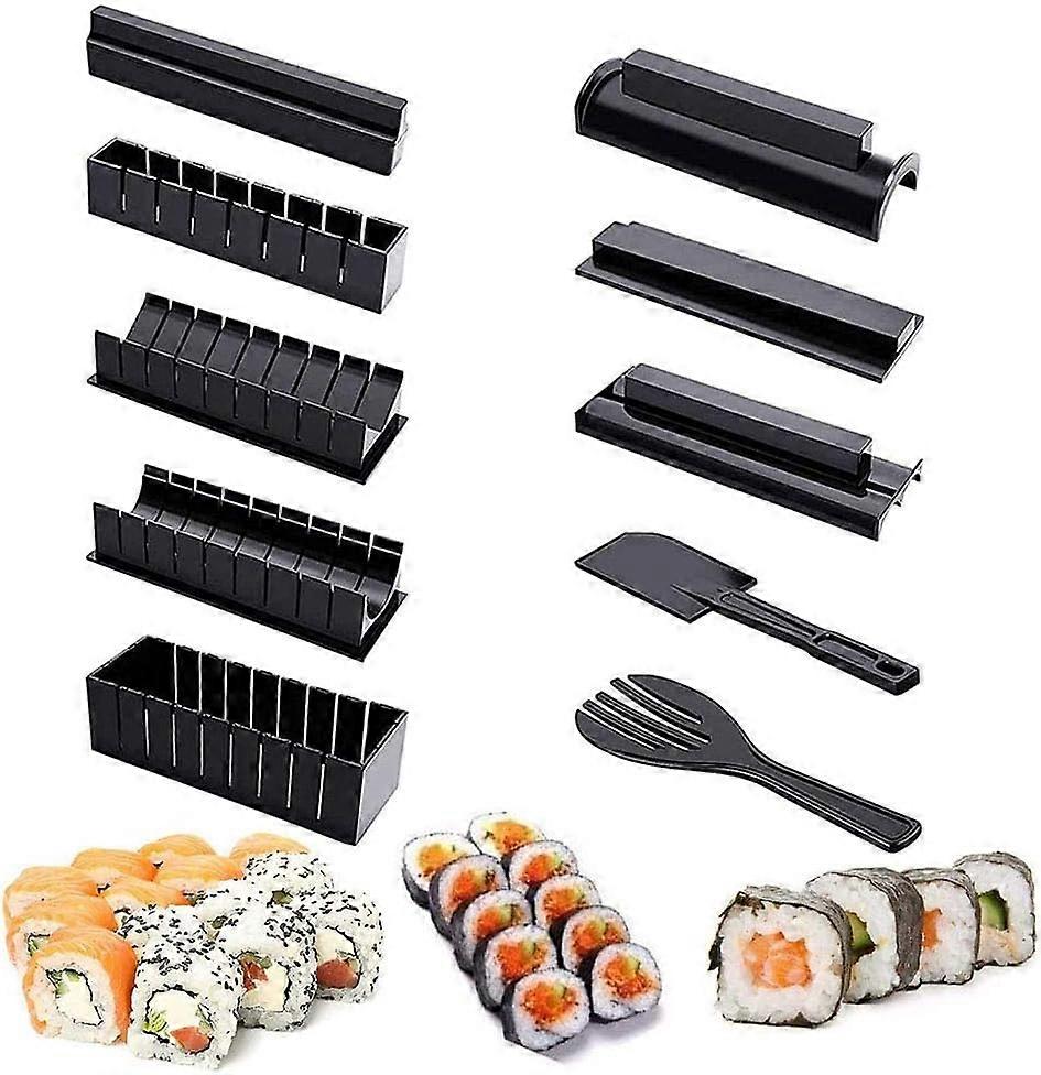 10 Pieces Sushi Making Kit, Sushi Molds, Sushi Rice Roll Mold Shapes ...