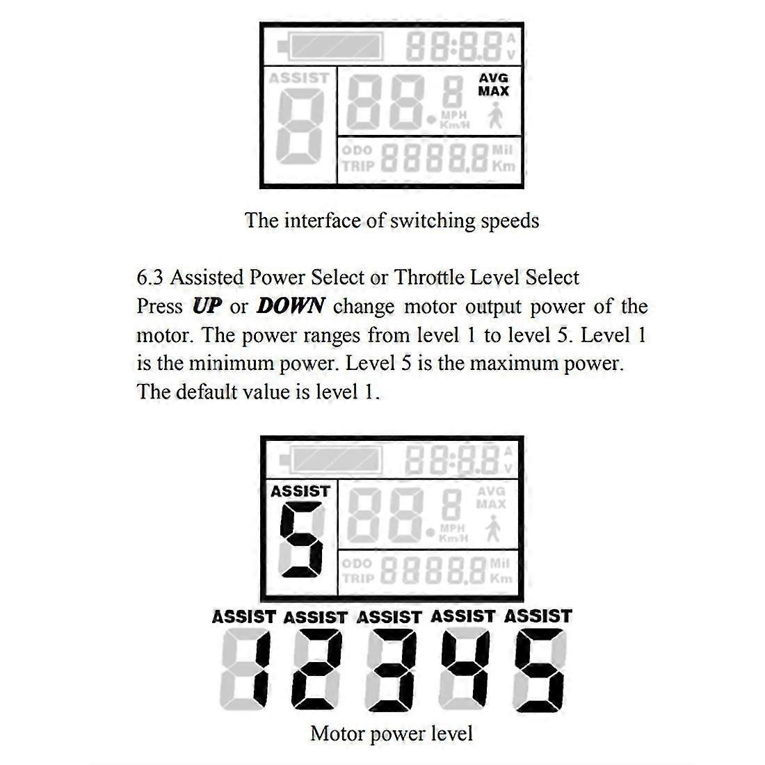 king-meter j-lcd display electric bike instrument monitor | Fruugo UK