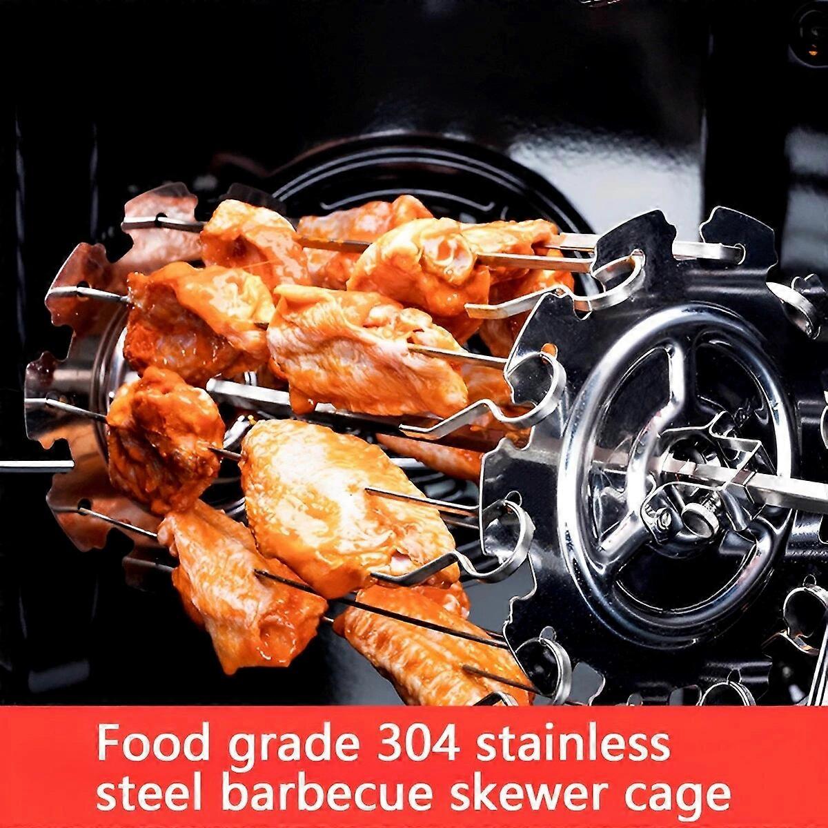 Oven Grill Cage Stainless Steel Meat Skewer Cage Non-Stick Kebab Maker ...