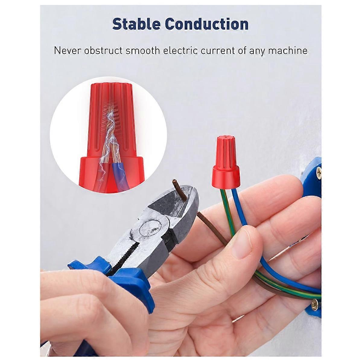 50Pcs Wire Nuts Wire Caps Electrical Wire Connectors for 10-22AWG Gauge ...