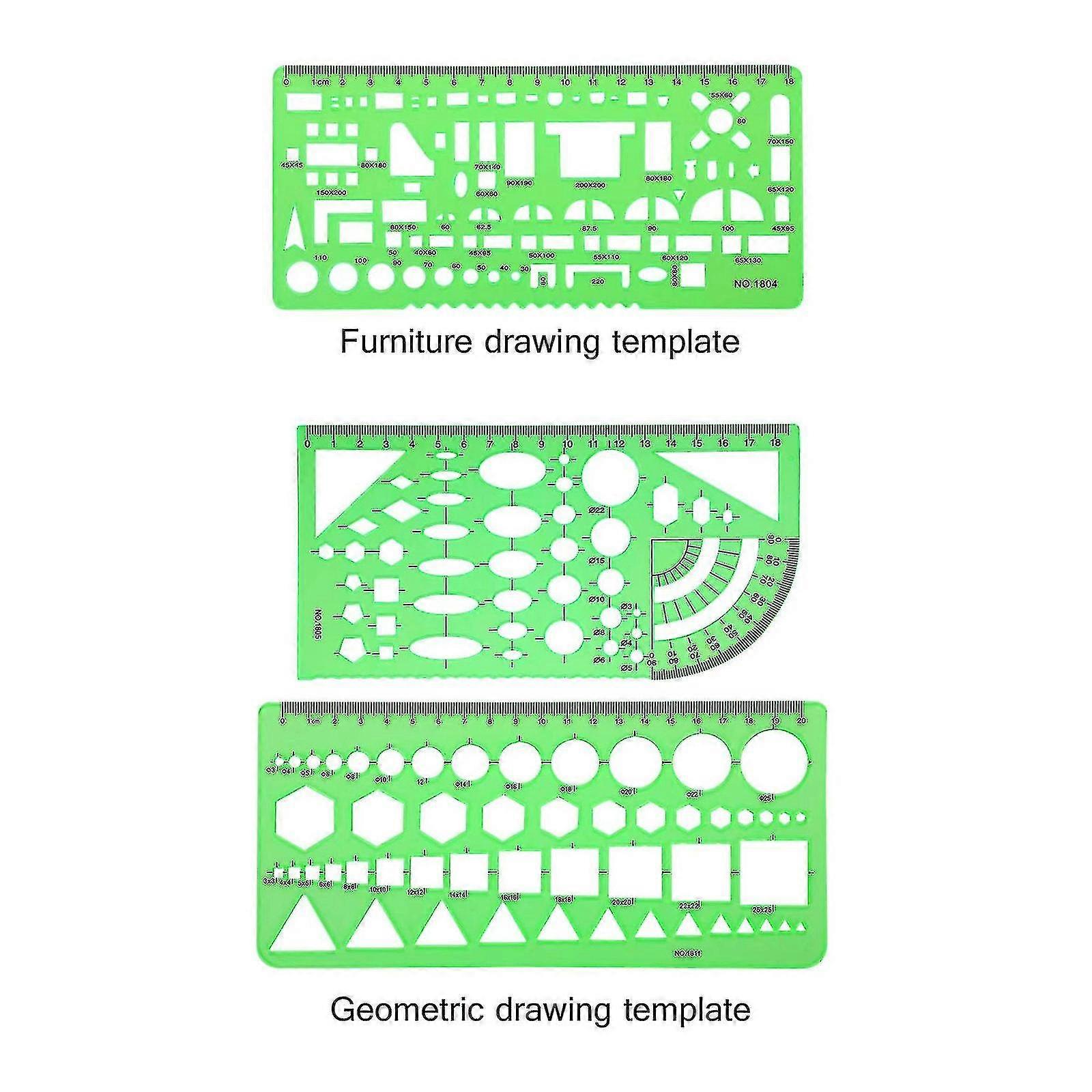 6 st Arkitekt Multifunktionell Ritning Mall Set House Plan ...