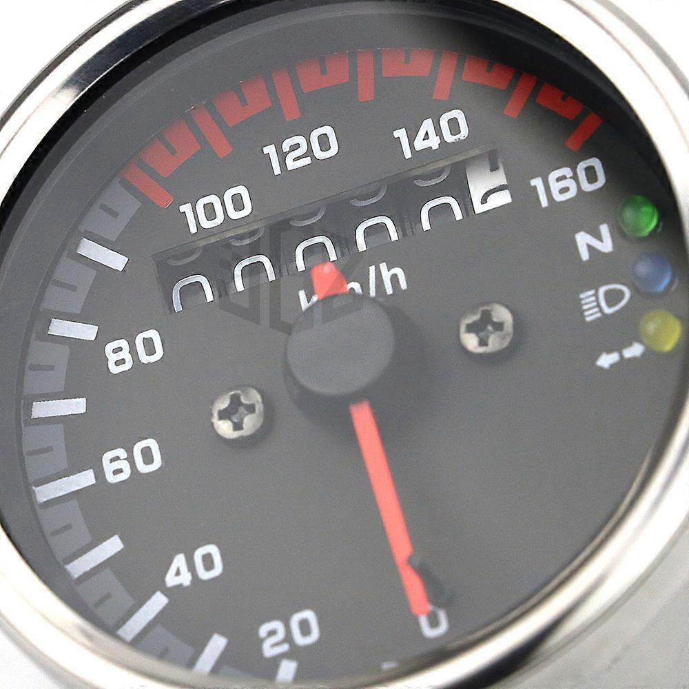 Motorcycle Speedometer Stainless Steel Instrument Tachometer LED ...