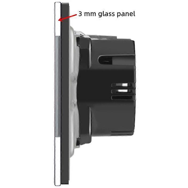 Touch Switch With Eu Power Outlet Socket, Usb Charger 5v/2.1a, Black ...