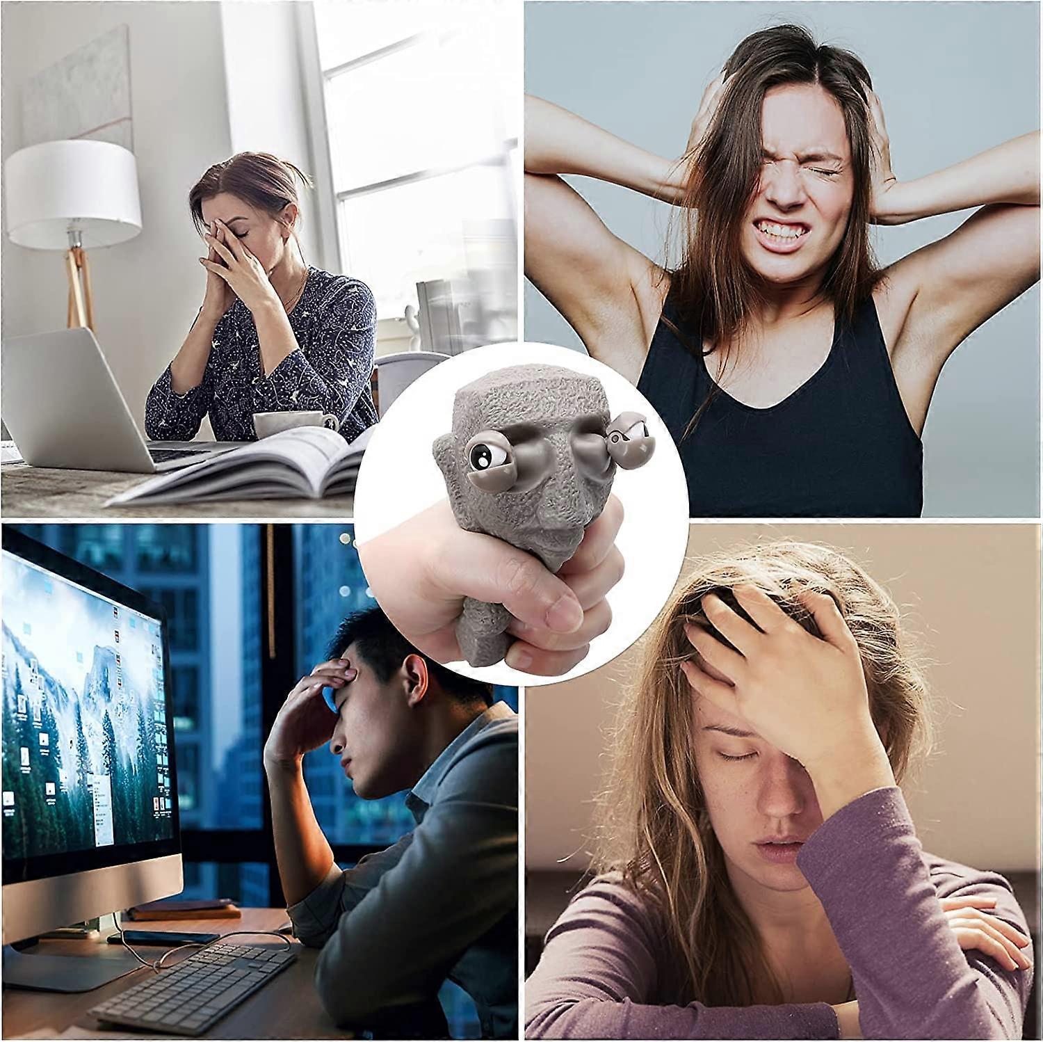 Moai Squeeze Toys,Eye Popping Stress Relief Hand Fidget Sensory Toy ...