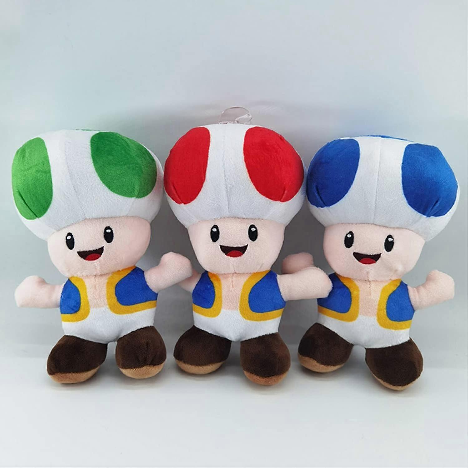 Mushroom Red Toad Plush Standing Position, Cuddly Cartoon Game Stuffed ...