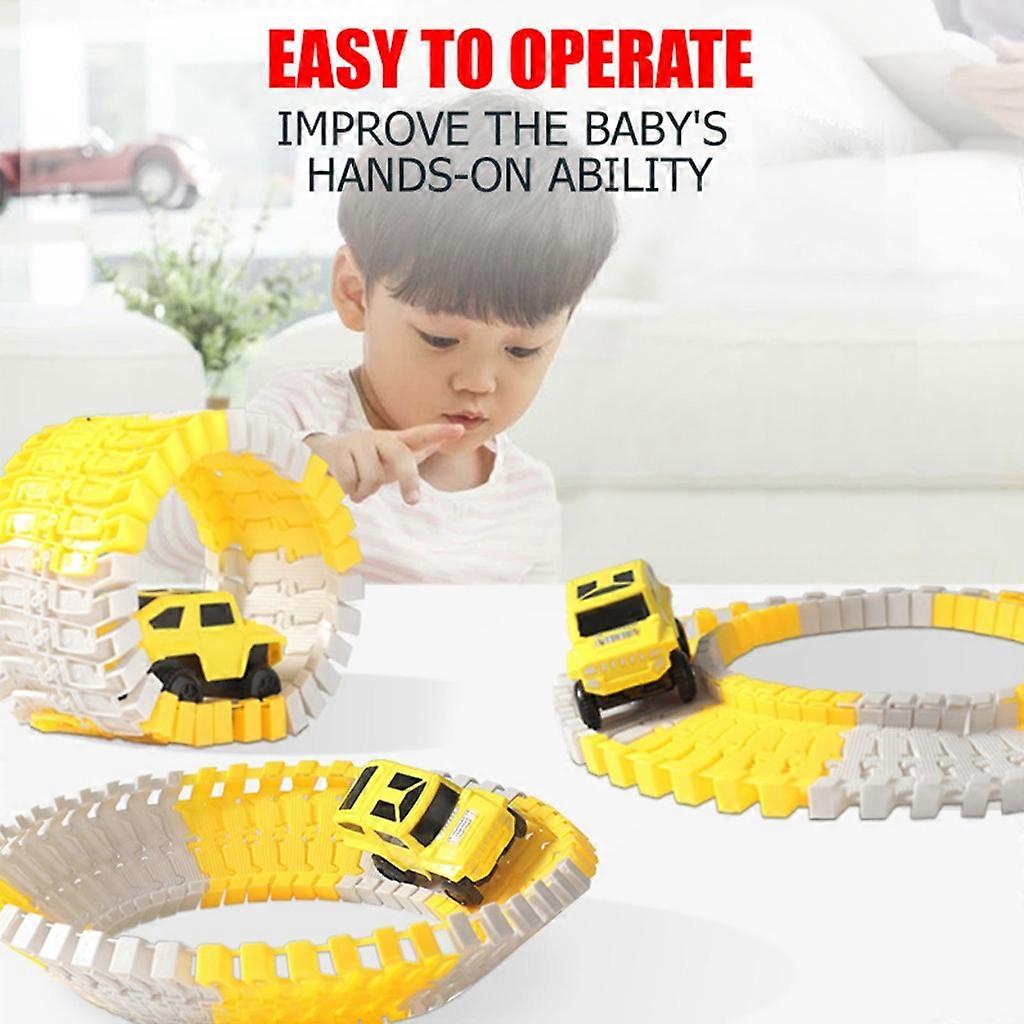 Easy Assembly Race Track & DIY Race Track Set Educational Toy Preschool ...