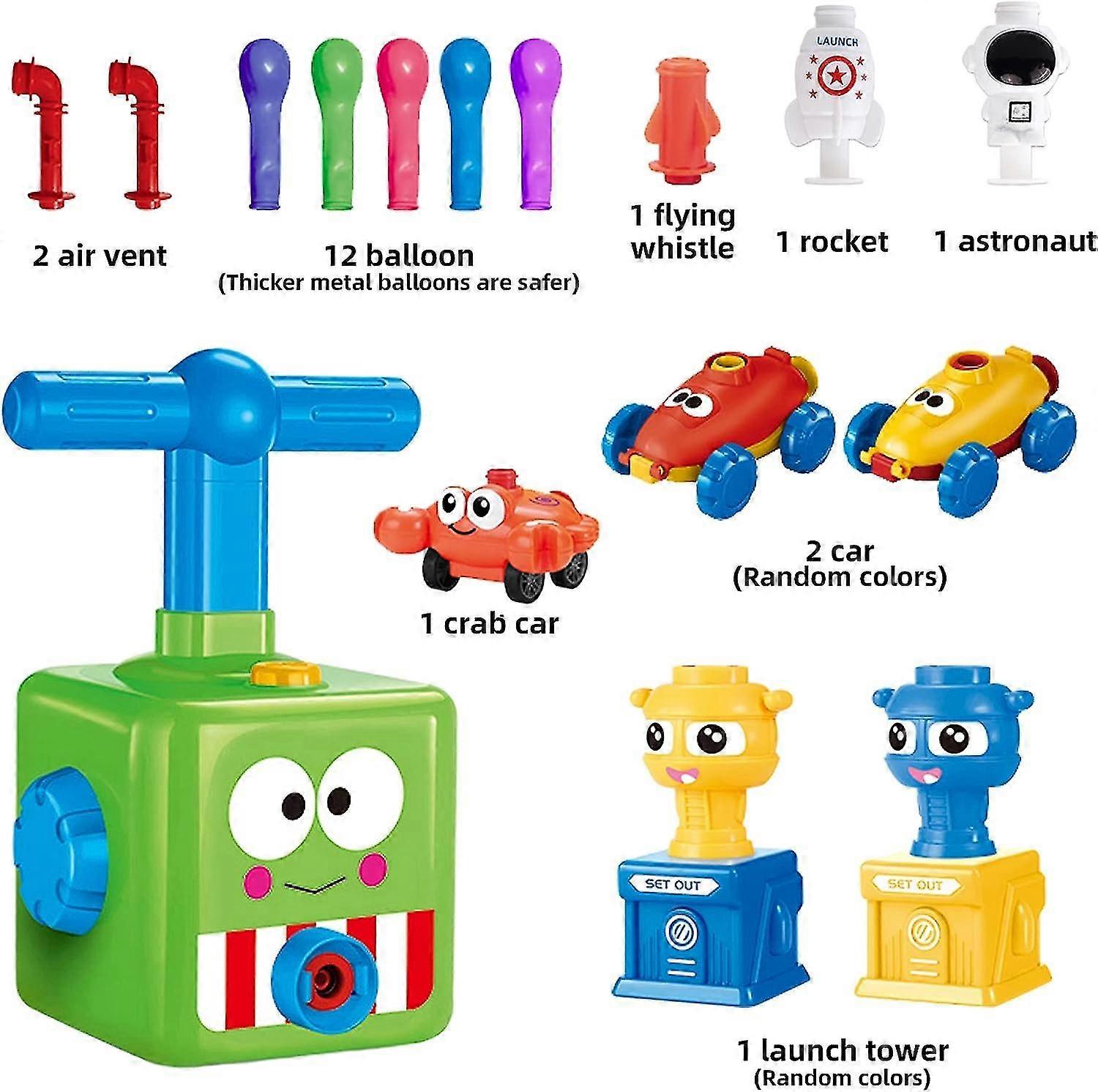 Balloon Powered Car,balloon Launcher Car Toy Set With 12 Pcs Balloons ...